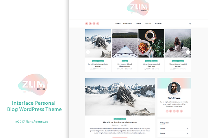 Zum - 个人博客WordPress主题 - Npcink