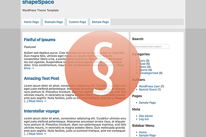 shapeSpace - WordPress主题模板 - Npcink
