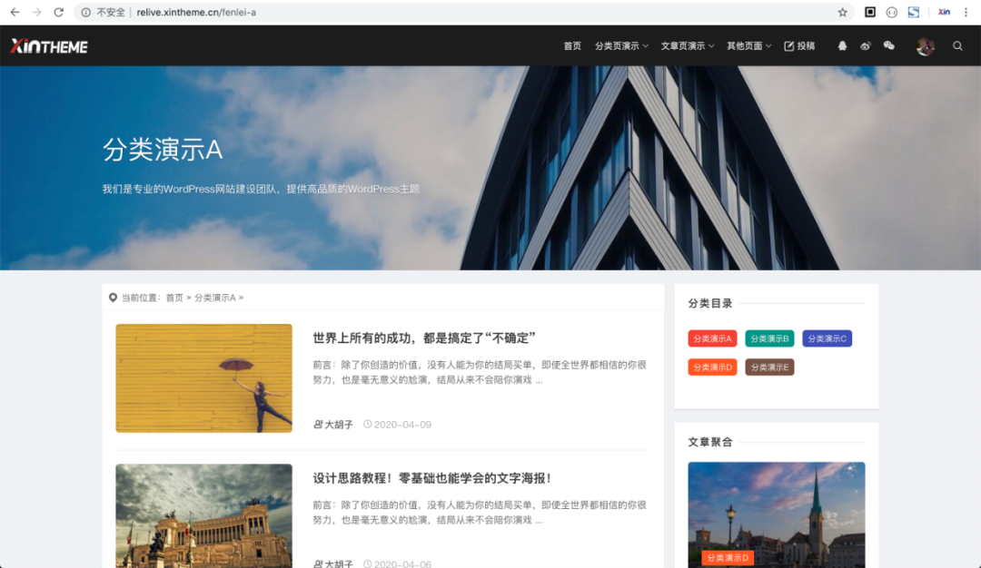 Relive - 数十种布局样式，真正模块化的WordPress主题 - Npcink