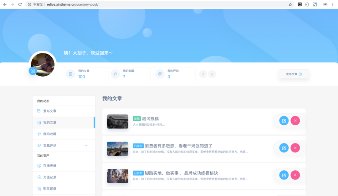 Relive - 数十种布局样式，真正模块化的WordPress主题 - Npcink
